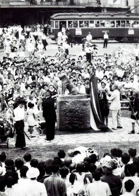 Hachiko meets his master for the first time in 80 years!