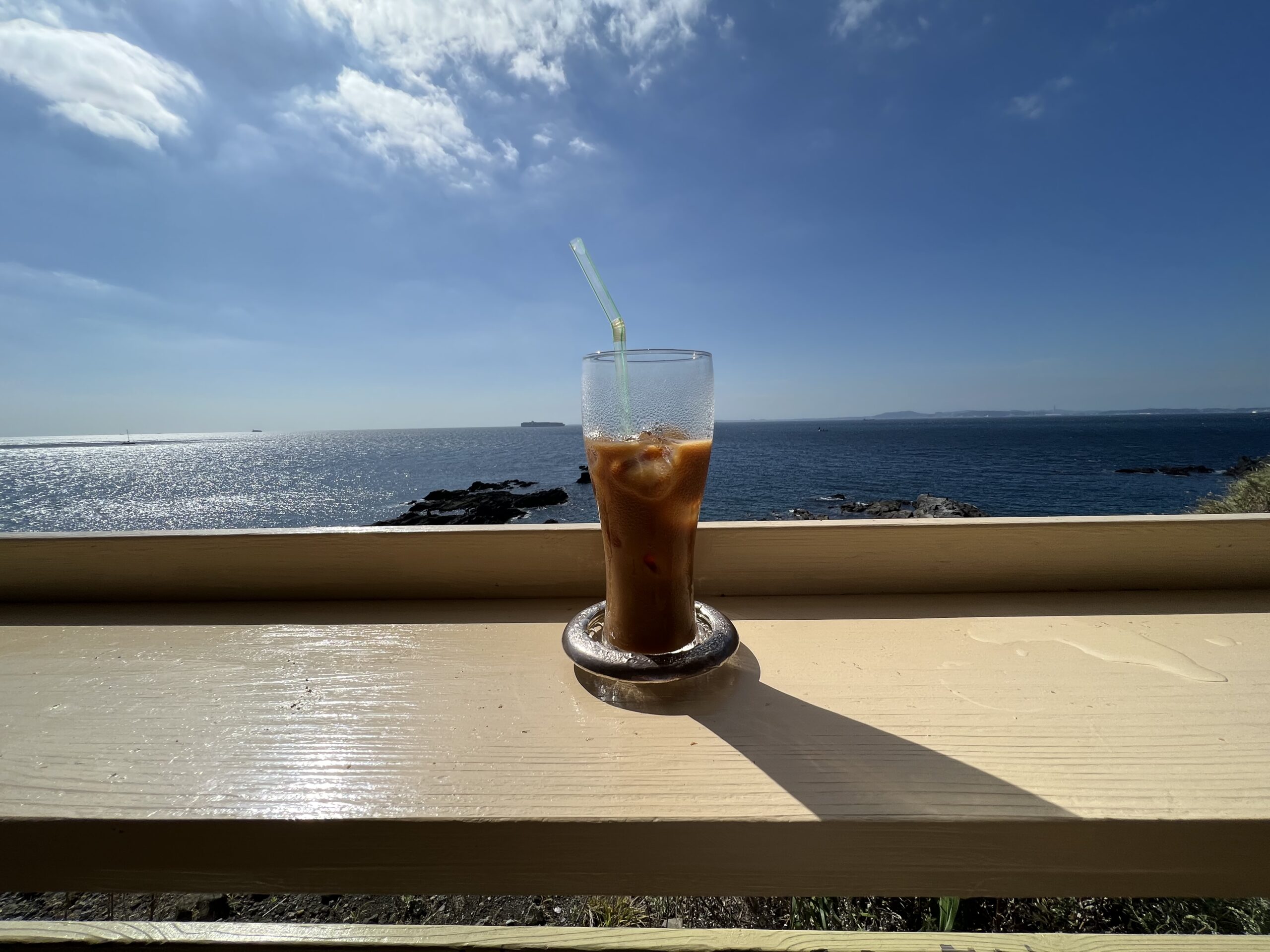 Misaki Cafe , overlooking the sea on a cliff!