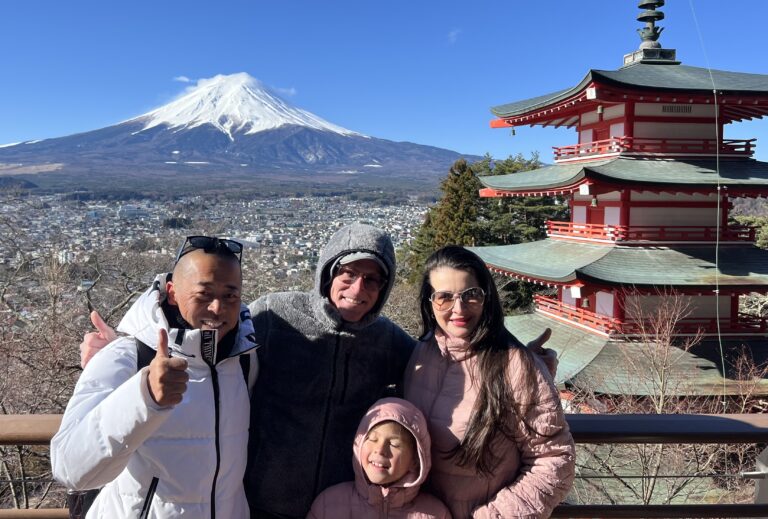 Mt.Fuji, 5storied pagoda, Honcho street, Oshinohakkai UNESCO WORLD ...