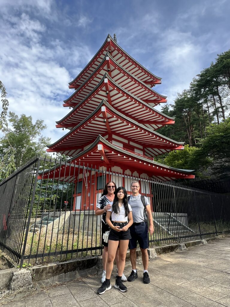 Mt.Fuji, 5storied pagoda with Wagasa ( Japanese parasol),Oshinohakkai ...